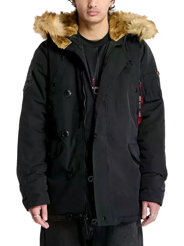 Alpha Industries Explorer Fur-trimmed Parka Jacket - Black