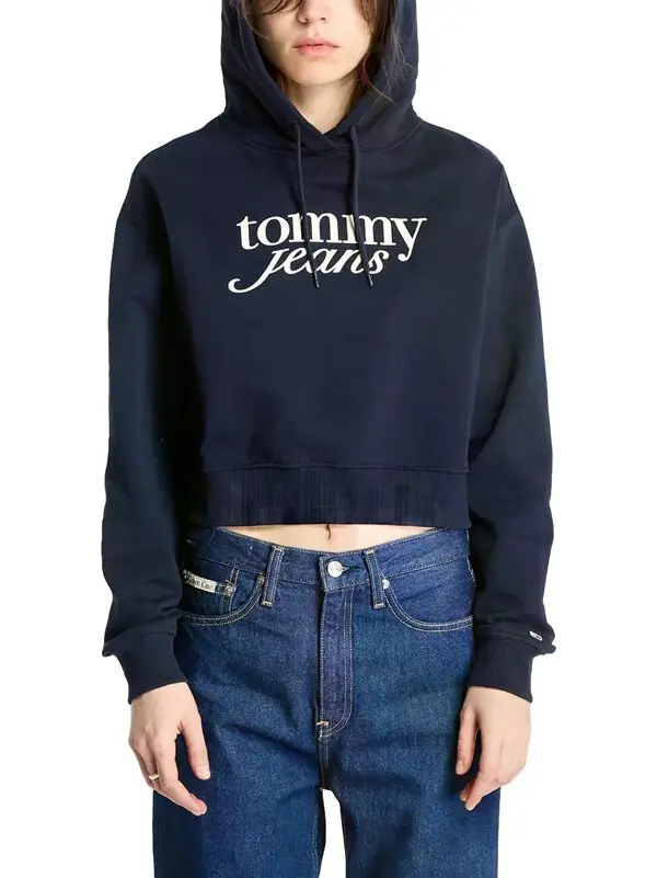 Tommy Hilfiger Cropped Hoodie - Blue