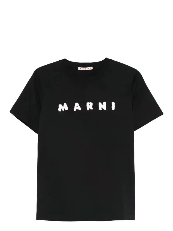 Marni Fluffy Logo T-shirt - Black