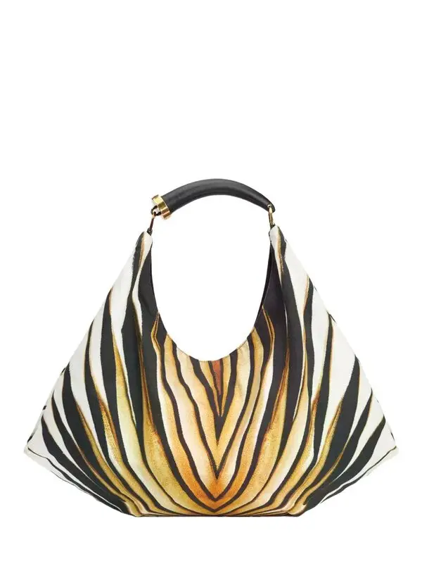 Roberto Cavalli Fang Slouchy Tote Bag - Black