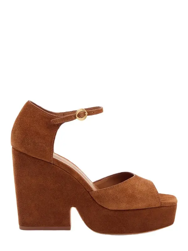 REFORMATION Judy Platform Sandal - Brown