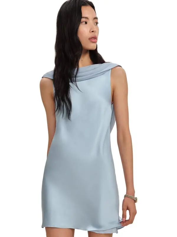 REFORMATION Jonelle Silk Mini Dress - Blue