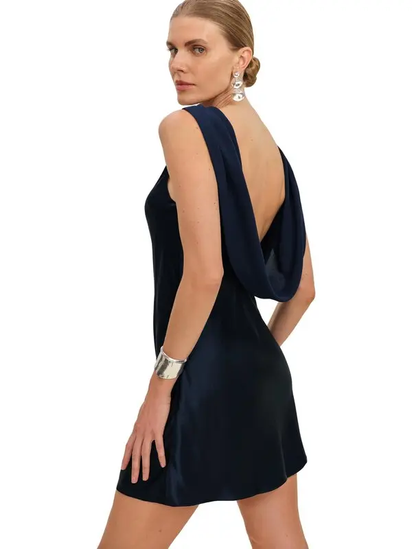 REFORMATION Jonelle Silk Mini Dress - Blue