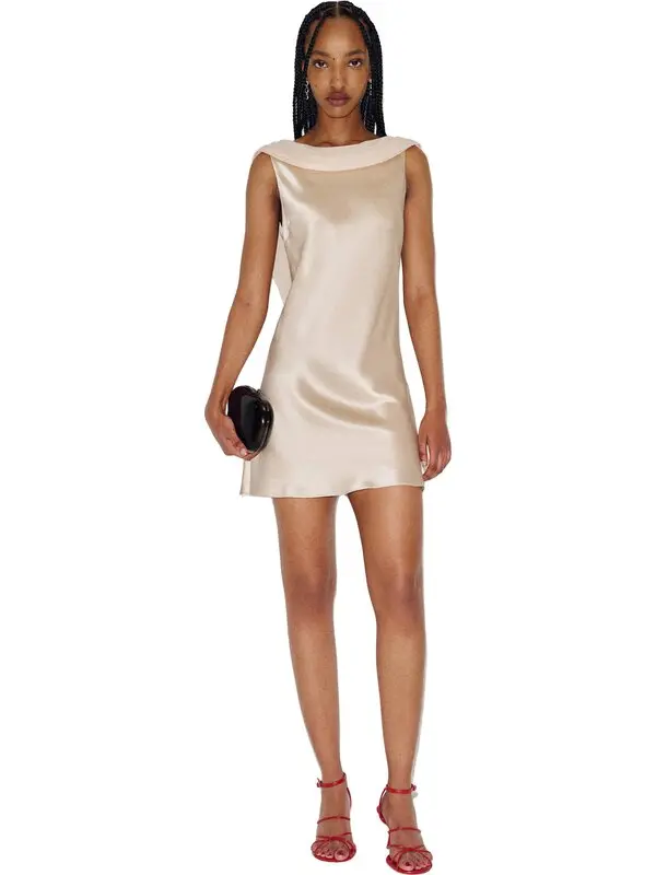 REFORMATION Jonelle Silk Mini Dress - Ivory