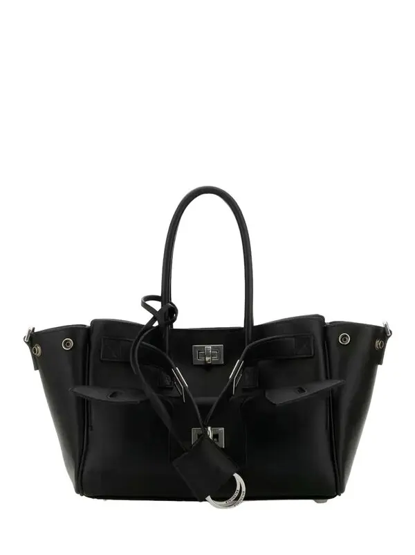 Balenciaga Bel Air Leather Tote Bag - Black