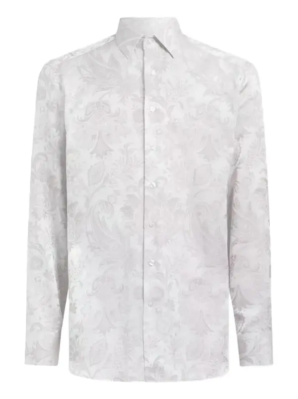 Etro Paisley-jacquard Cotton Shirt - White