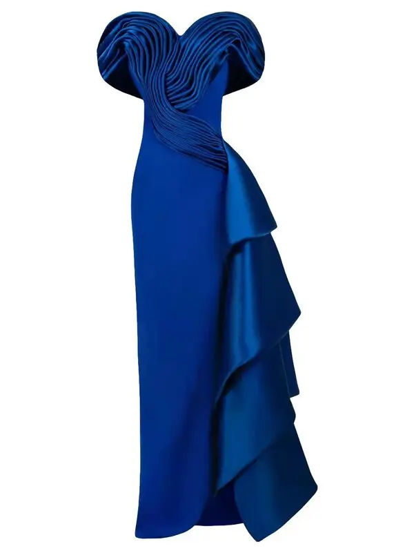 GABY CHARBACHY Off-shoulder Maxi Dress - Blue