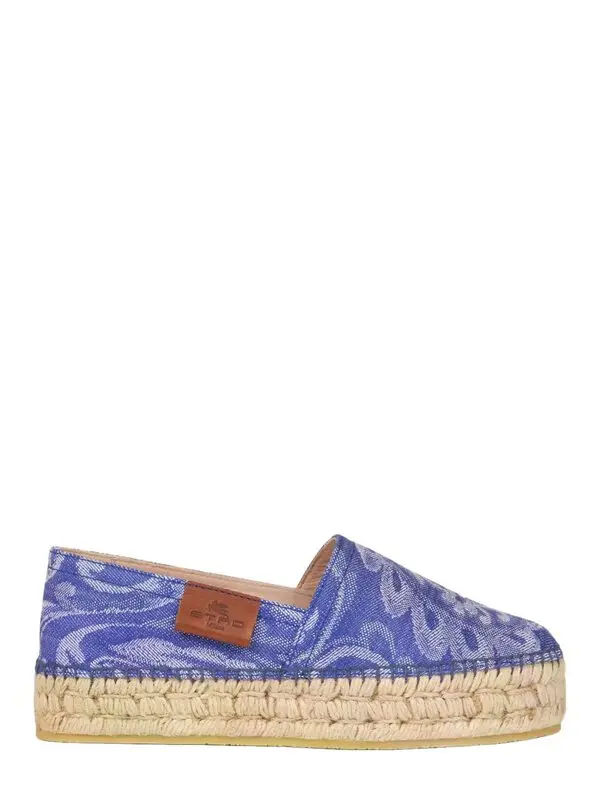 Etro Patterned-jacquard Espadrilles - Blue