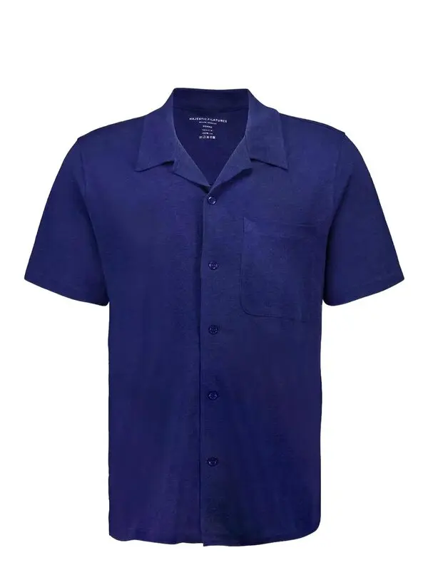 Majestic Filatures Short-sleeve Button-up Shirt - Blue
