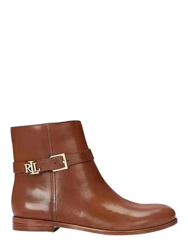 Ralph Lauren Leather Ankle Boots - Brown