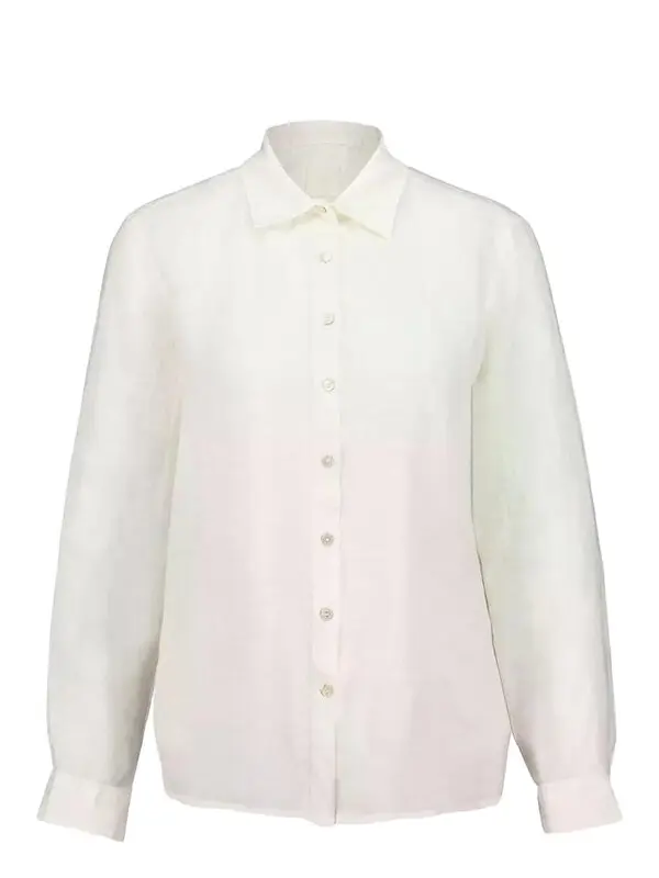 120% Lino Linen Button-down Shirt - White