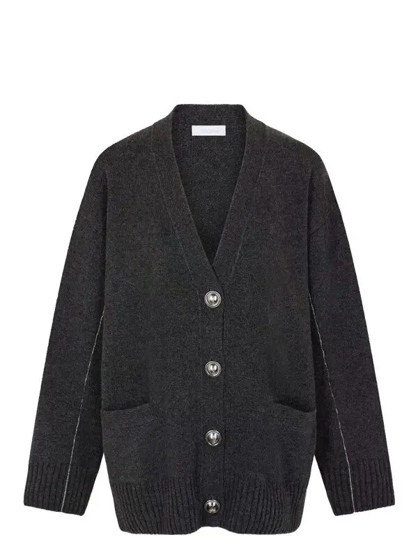 Rabanne Buttoned-up Cardigan - Grey