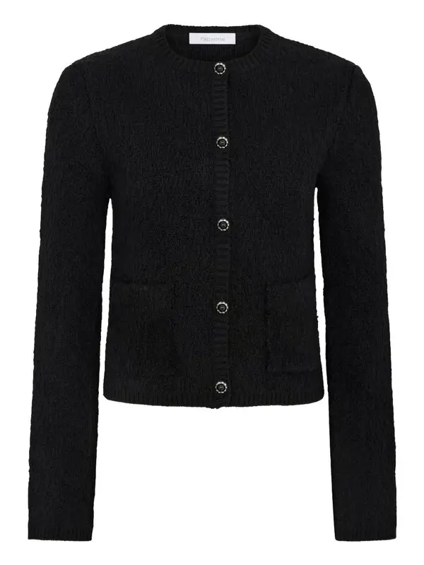Rabanne Textured Button-up Cardigan - Black