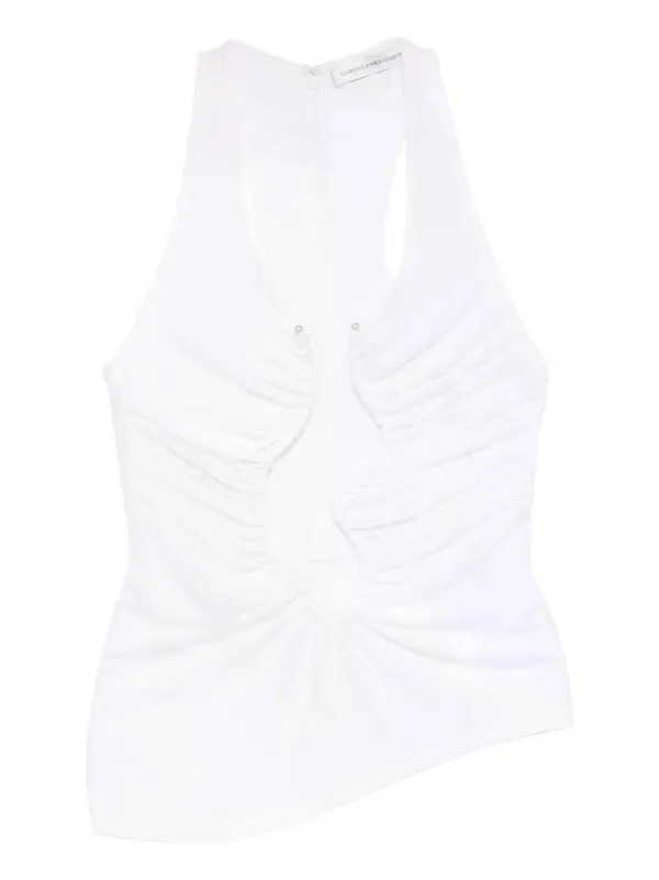 Christopher Esber Salacia Ruched Tank Top - White