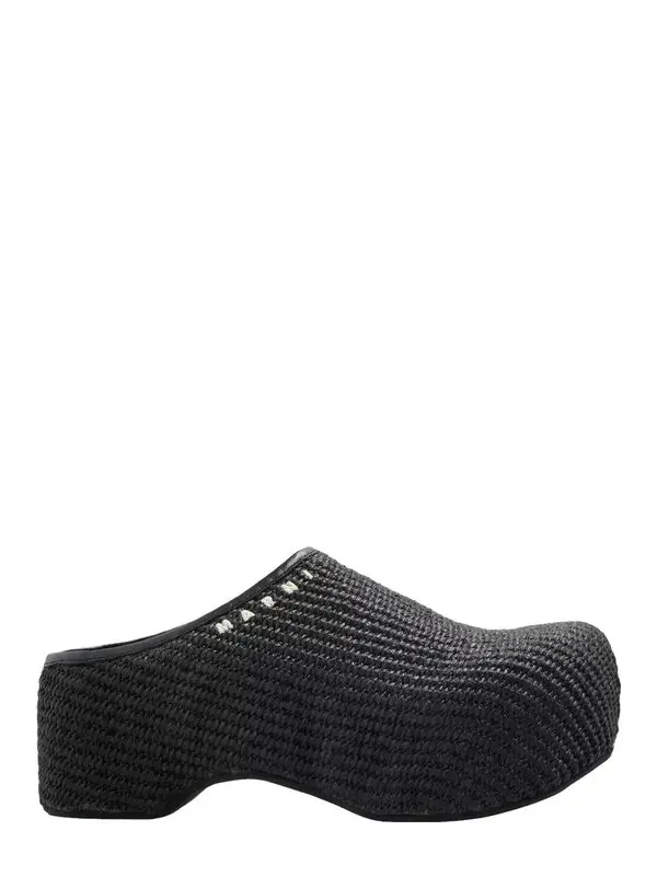 Marni Logo-print Mules - Black