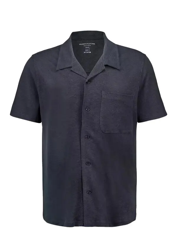 Majestic Filatures Short-sleeved Button-up Shirt - Grey