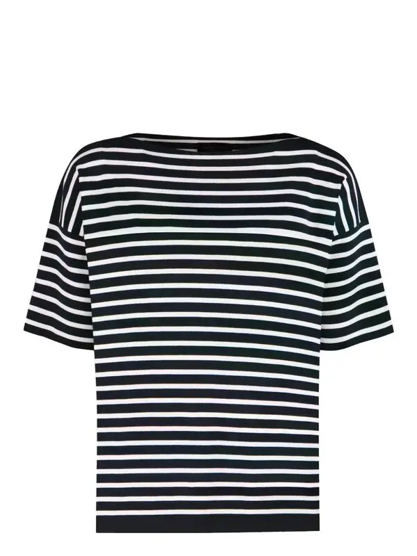 ROBERTO COLLINA Striped T-shirt - Black