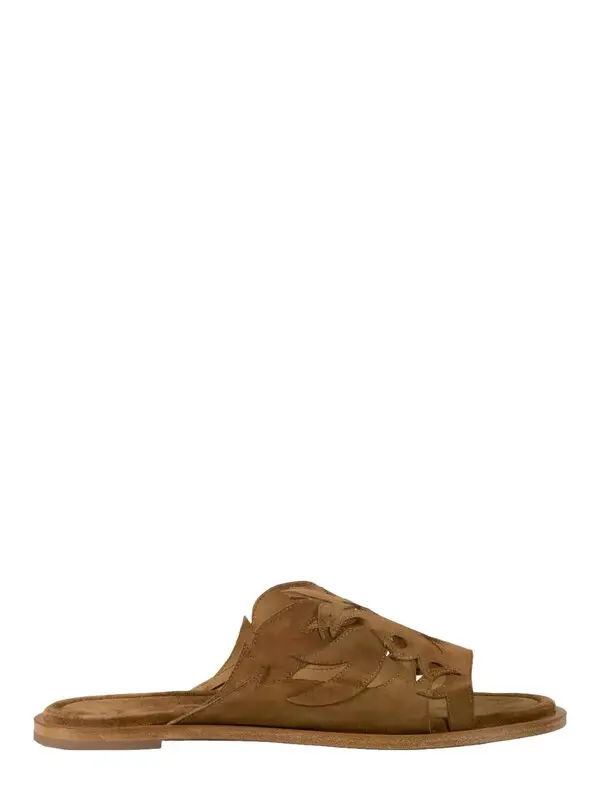 Sartore Cut-out Slide Sandals - Brown