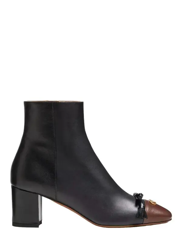 Valentino Garavani 60mm Valet Du Roi Leather Ankle Boots - Black