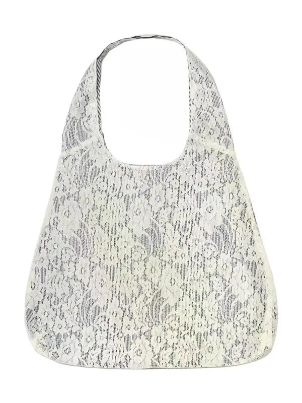 GOHAR WORLD Port Lace-embroidered Tote Bag - White