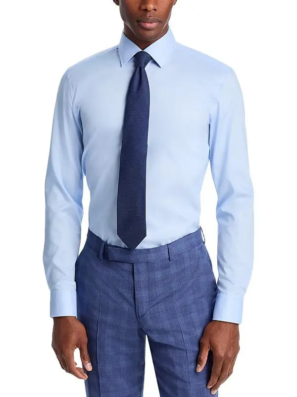 BOSS Hank Slim Fit Dress Shirt - Light Pastel Blue