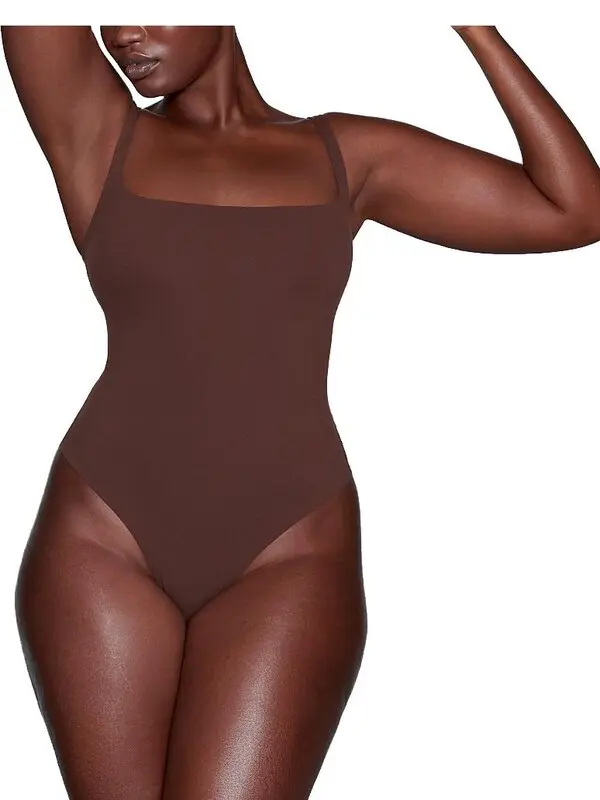 SKIMS Fits Everybody Square Neck Bodysuit - Cocoa