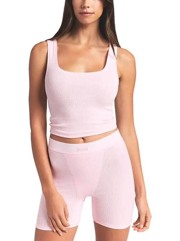 SKIMS Cotton Rib Tank Top - Cherry Blossom
