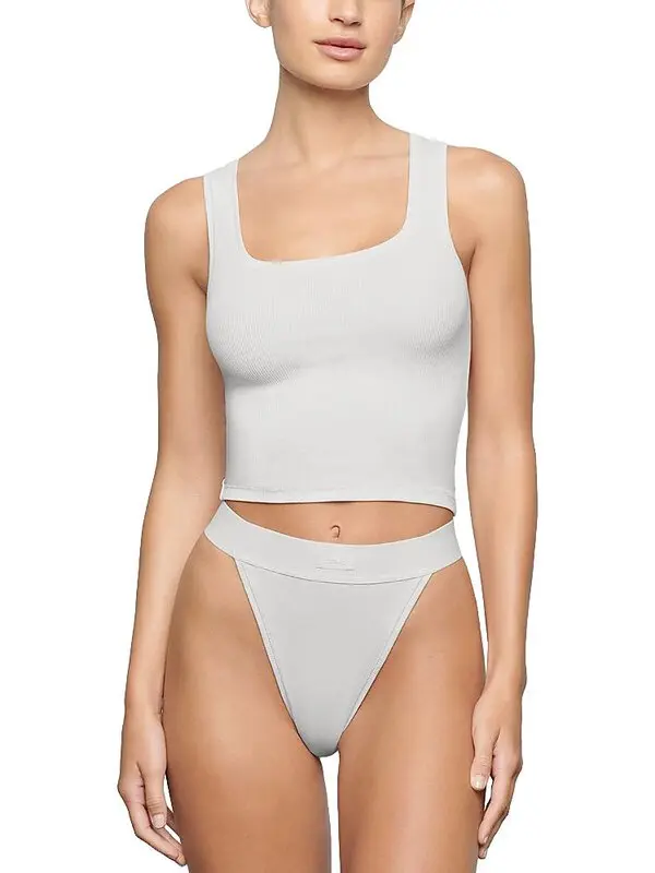 SKIMS Cotton Rib Tank Top - Marble