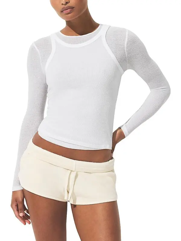 SKIMS Sheer Cotton Tank Top - Snow