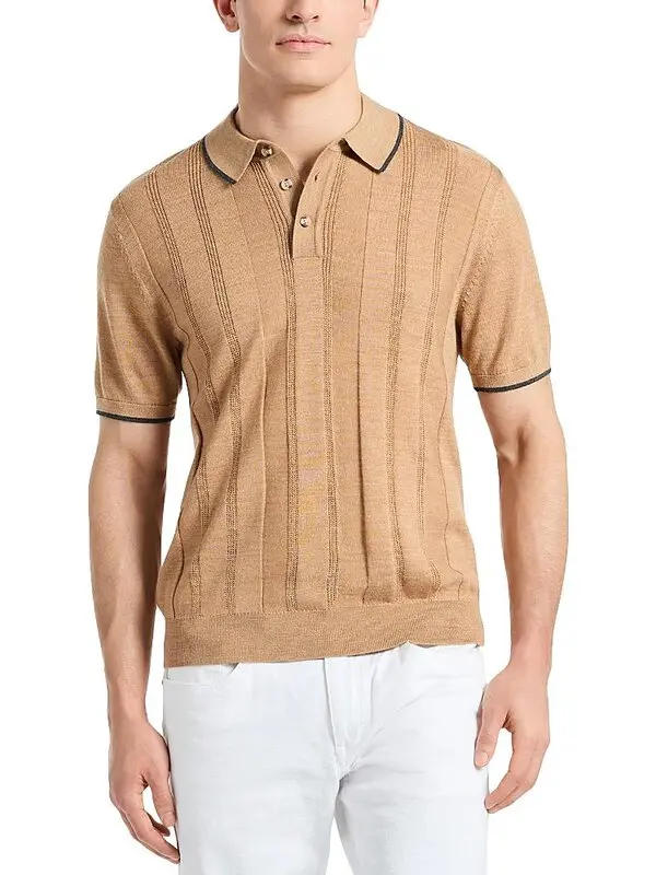 Robert Graham Edvan Sweater Polo - Camel