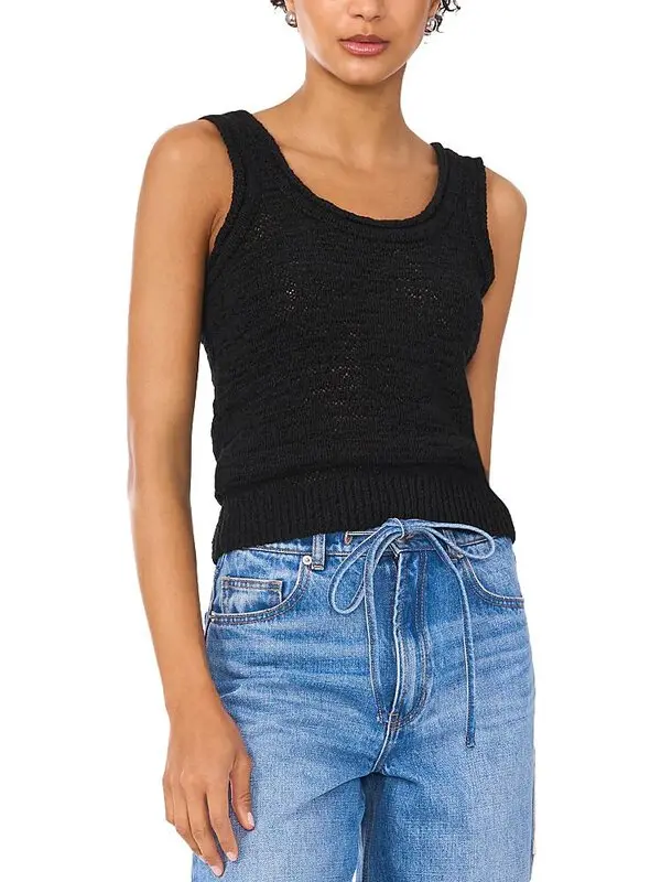1.State Roll Neck Tank Top - Rich Black