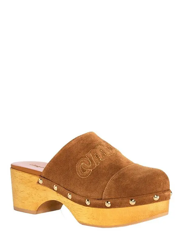 Cinq À Sept Sydney Studded Clogs - Golden Sienna