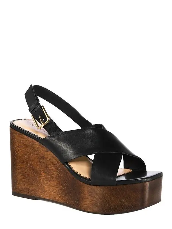 Cinq À Sept Vinny Wedge Sandals - Black