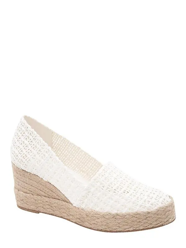 Andre Assous Patti Espadrille Wedge Pumps - White Woven