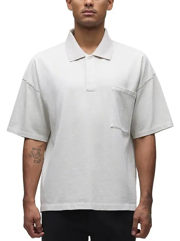 Hudson Jeans Heavyweight Polo Shirt - Ghost