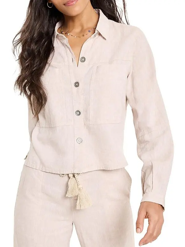NIC+ZOE Rumba Linen Pocket Jacket - Neutral Mix