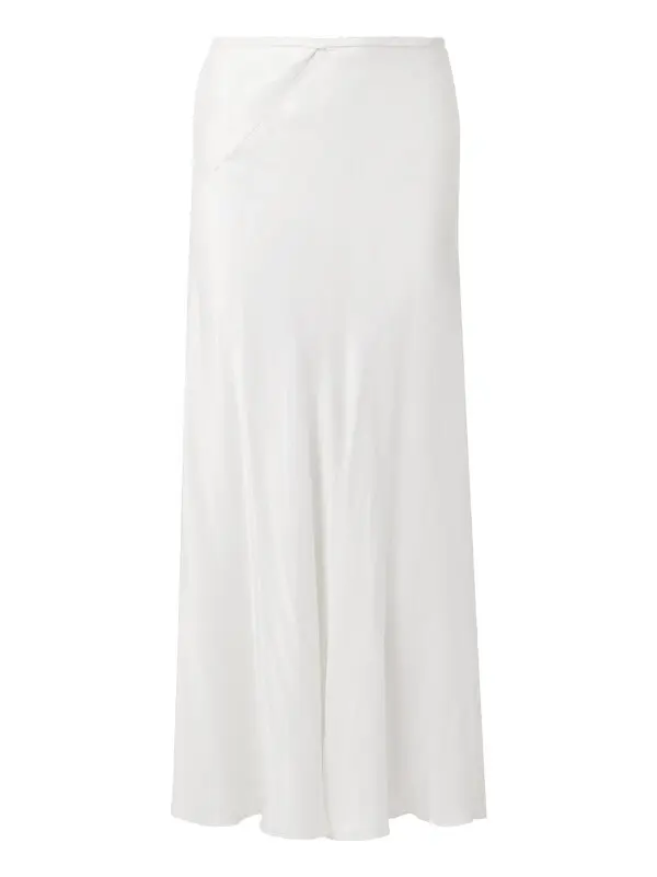 THE ROW Luce Washed-satin Maxi Skirt - Neutrals