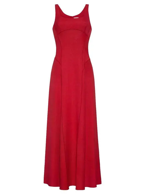 Adam Lippes Shay Midi Dress - Red