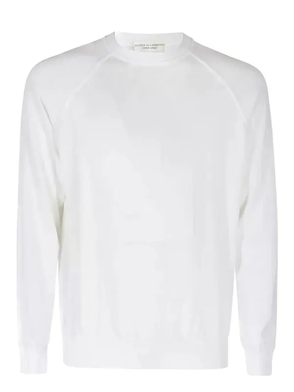 FILIPPO DE LAURENTIIS Raglan-sleeve Lightweight Sweater - White
