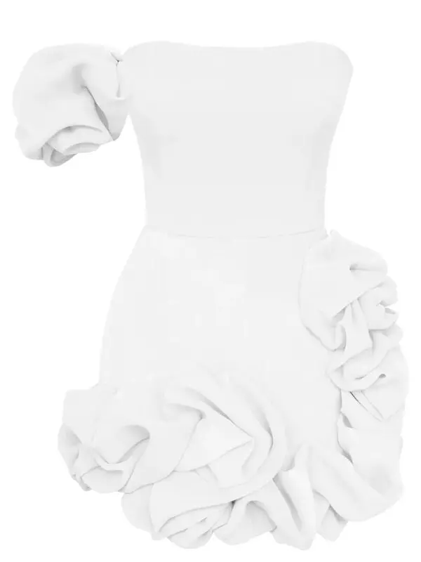 POST MERIDIEM One-shoulder Ruched Dress - White