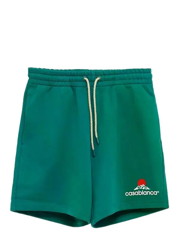 Casablanca Logo-print Drawstring Shorts - Green
