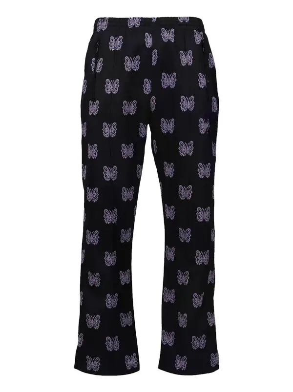 Needles X Kae Tanaka Butterfly-print Track Pants - Black