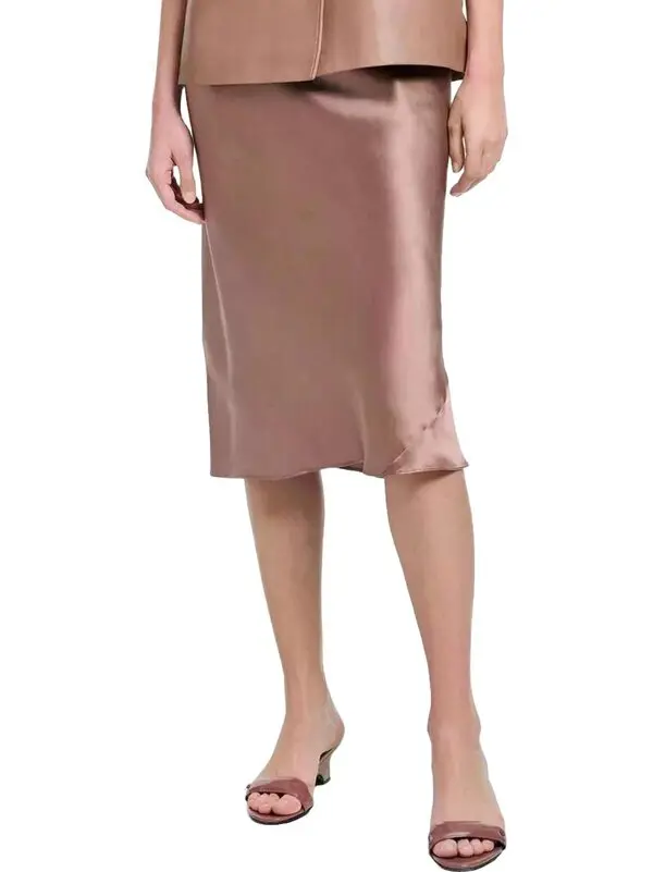Dorothee Schumacher Straight Silk Skirt - Pink