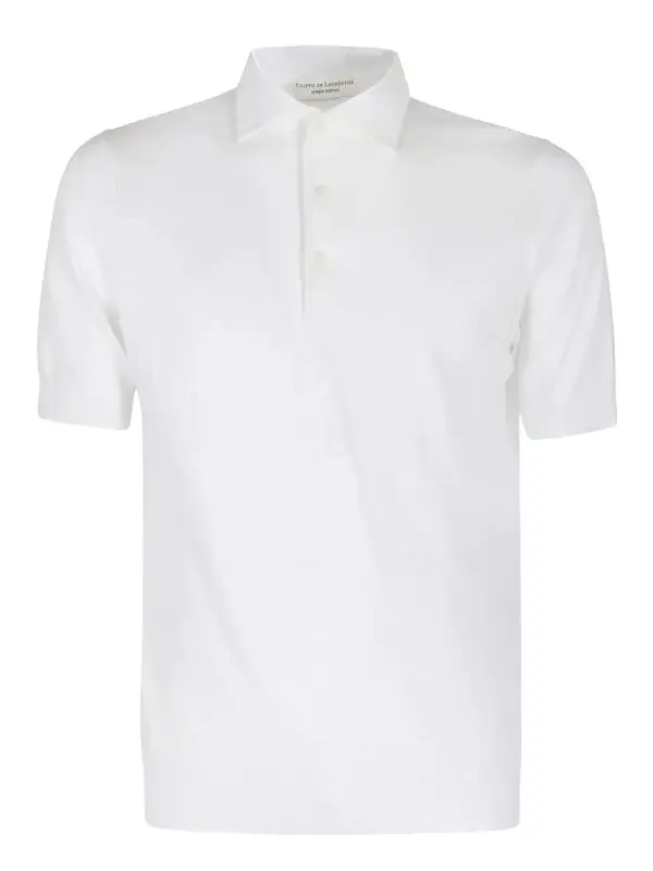 FILIPPO DE LAURENTIIS Cotton Polo Shirt - White