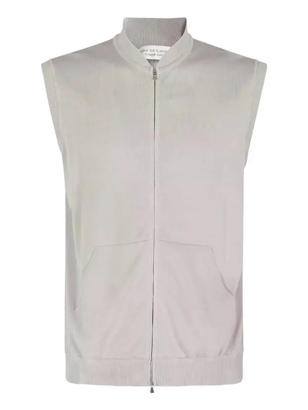 FILIPPO DE LAURENTIIS Zip-up Vest - Grey