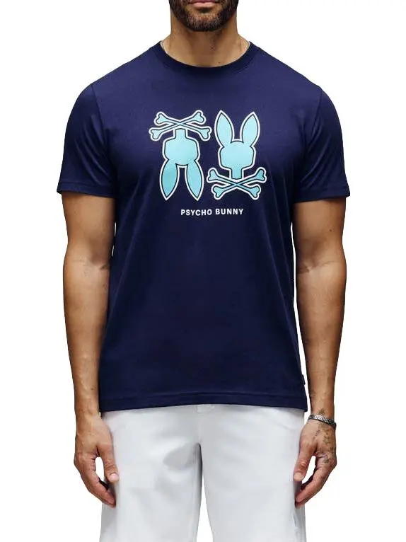 Psycho Bunny Dawson Graphic T-shirt - Evening Blue