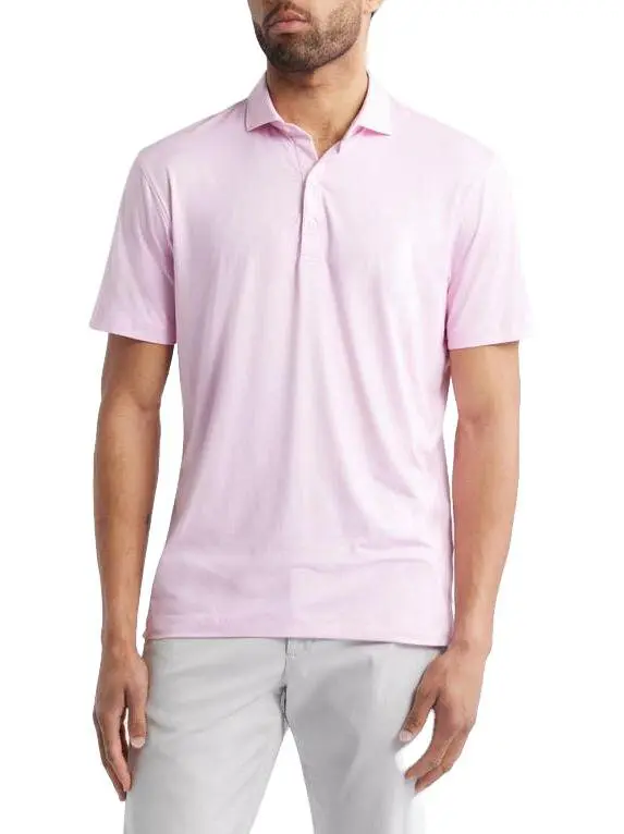 Johnnie-o Marlin Microprint Featherweight Performance Polo - Azalea