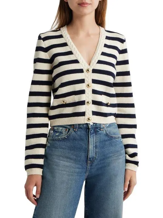 FRAME The Harbor Cardigan - Navy Multi