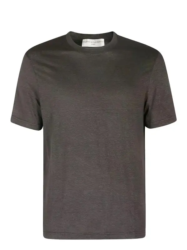 FILIPPO DE LAURENTIIS Crew Neck Short-sleeve T-shirt - Brown