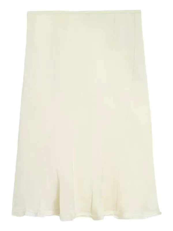 JIL SANDER Satin Mini Skirt - White